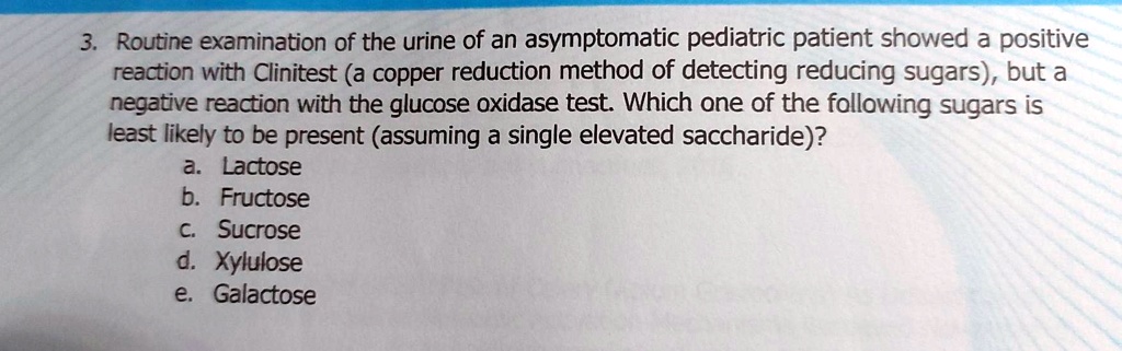 SOLVED: Routine examination of the urine of an asymptomatic pediatric ...