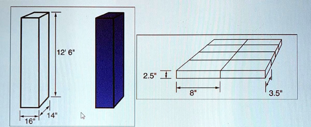 SOLVED: 'Task is to construct two brick columns of the dimensions shown ...
