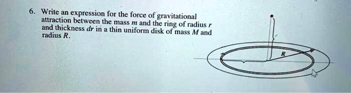 SOLVED: Write an expression for the force = of gravitational attraction ...