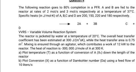 SOLVED: Yes please, it's rate law equation. The following reaction goes ...