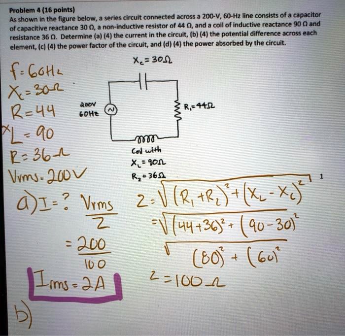 Solved Problem 4 16 Points As Shown In The Figure Below A Series