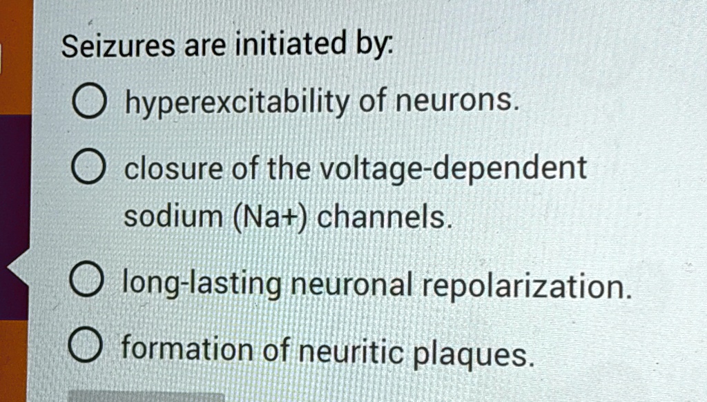 seizures are initiated by hyperexcitability of neurons closure of the ...