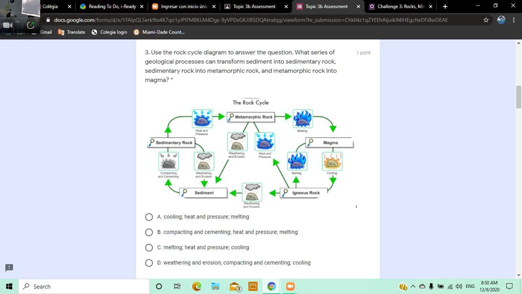SOLVED: Use the rock cycle diagram to answer the question: What series ...