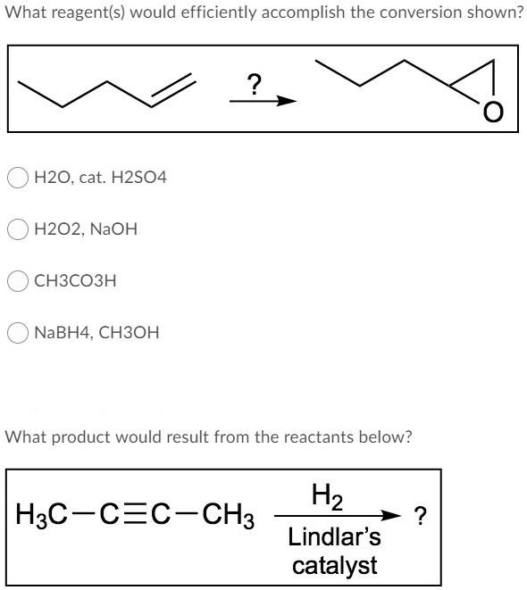 What reagent(s) would efficiently accomplish the conversion shown ...