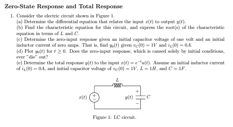 SOLVED: 1. Consider the electric circuit shown in Figure 1. (a ...