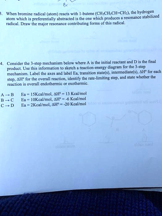 SOLVED: When bromine radical (atom) reacts with butene (CH3CH2CH=CH2 ...