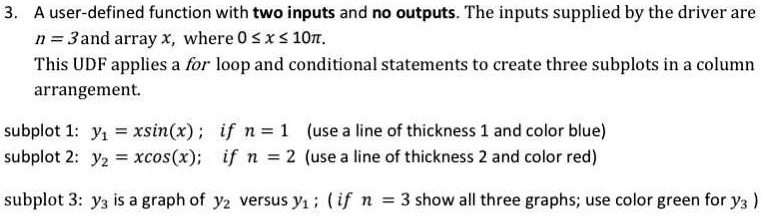 Solved In Matlab Language Please Use The If Else Statement User Defined Functions And Loops 3199