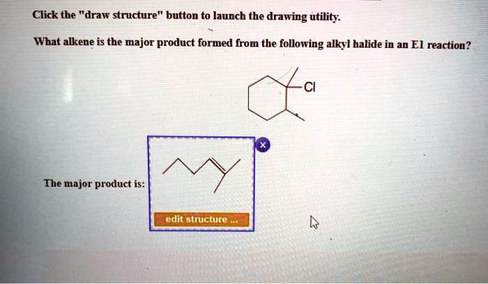 SOLVED: Click the "draw structure" button to launch the drawing utility: What alkene is the ...