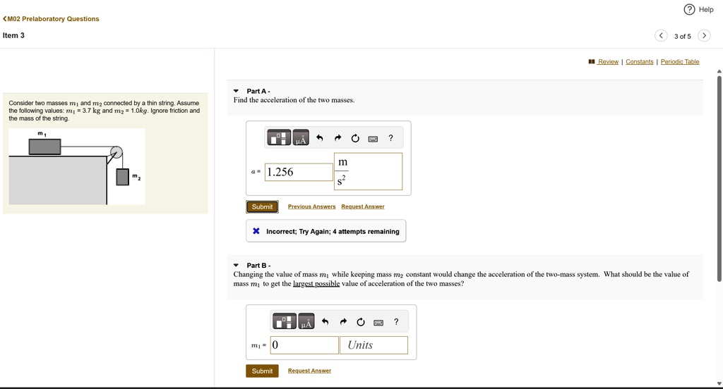 SOLVED: Texts: Consider two masses m1 and m2 connected by a thin string ...