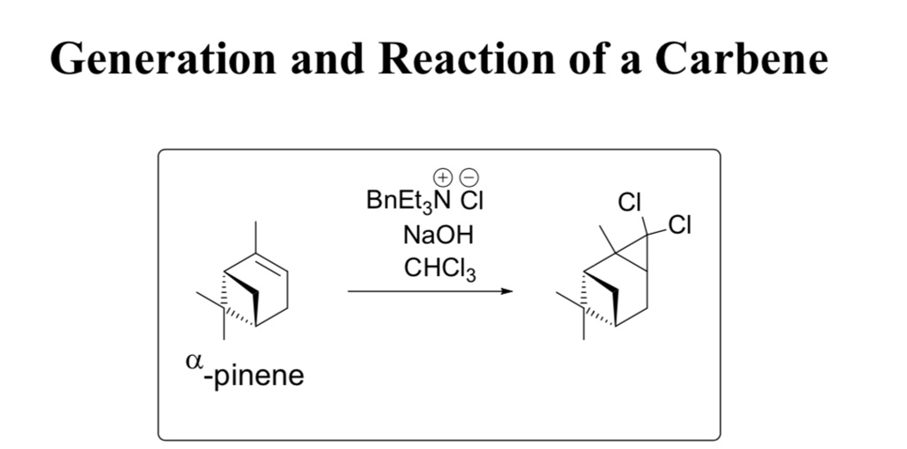 SOLVED: Generation and Reaction of a Carbene BnEtzN Cl NaOH CHCl3 Cl Cl ...