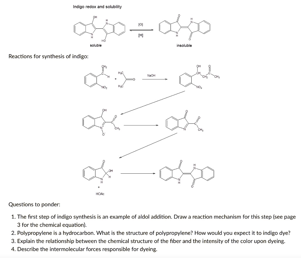 indigo redox and solubility soluble insoluble reactions for synthesis ...