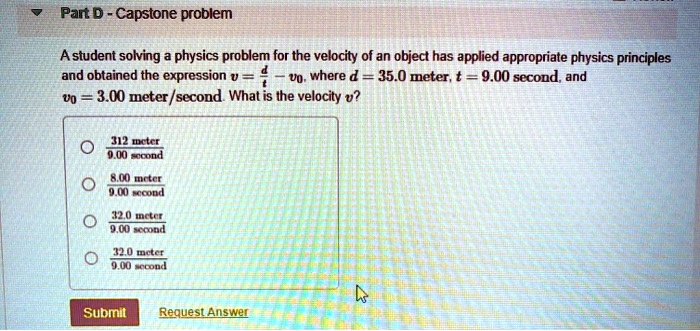 part d capstone problem a student solving physics problem for the ...