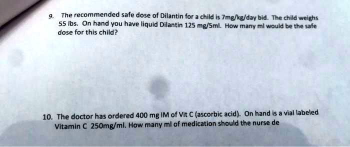 the recommended safe dose of dilantin for a child is zmglkeday bid the ...