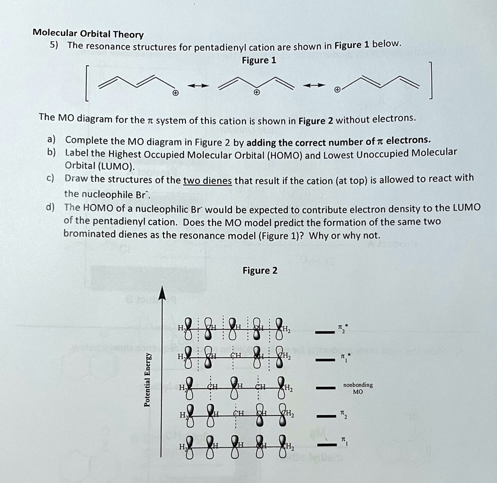 The resonance structures for pentadienyl cation are shown in Figure 1 ...
