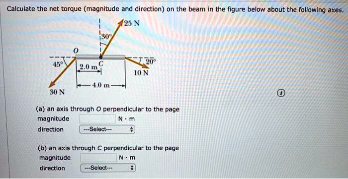 Calculate The Net Torque Magnitude And Direction On The Beam - The Best Picture Of Beam
