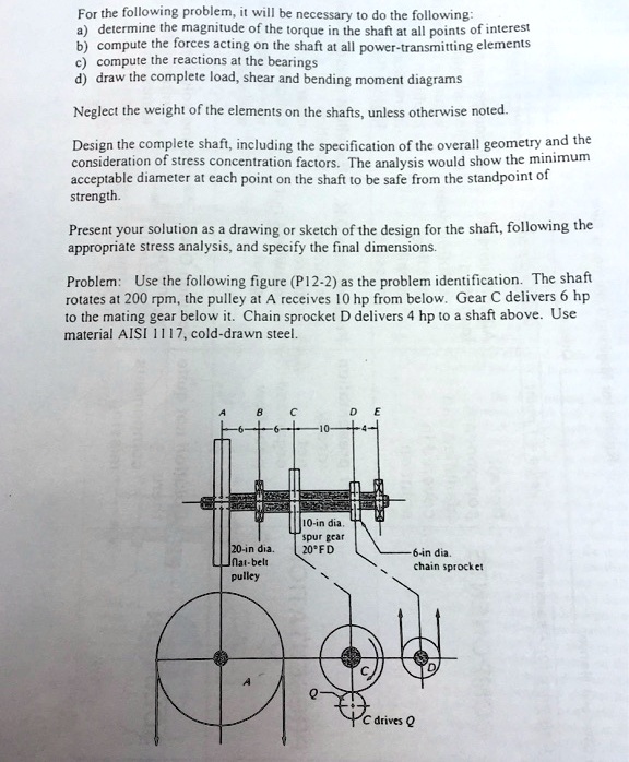SOLVED: Please indicate all component sizes and dimensions. Compute the ...