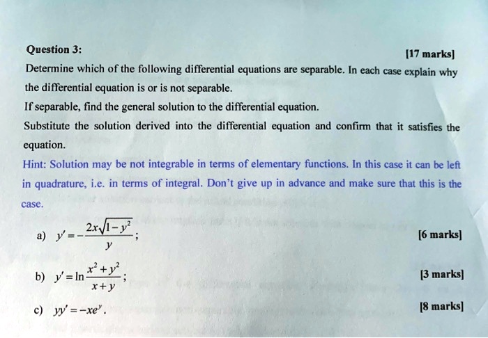 Solved Question 3 [17 Marks] Determine Which Of The Following