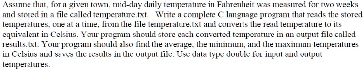 SOLVED: Texts: Need this in C language only. Please help on how to ...