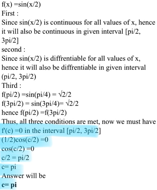 SOLVED: f(x) = sin(x/2) First, since sin(x/2) is continuous for all values of x, it will also be ...