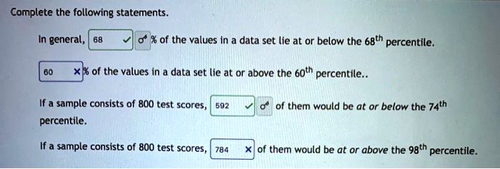 SOLVED: Complete the following statements. In general , of the values ...