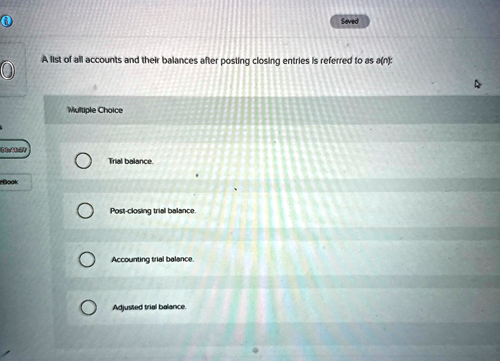 A list of all accounts and their balances after posting closing entries ...
