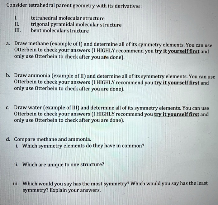consider tetrahedral parent geometry with its derivatives tetrahedral ...