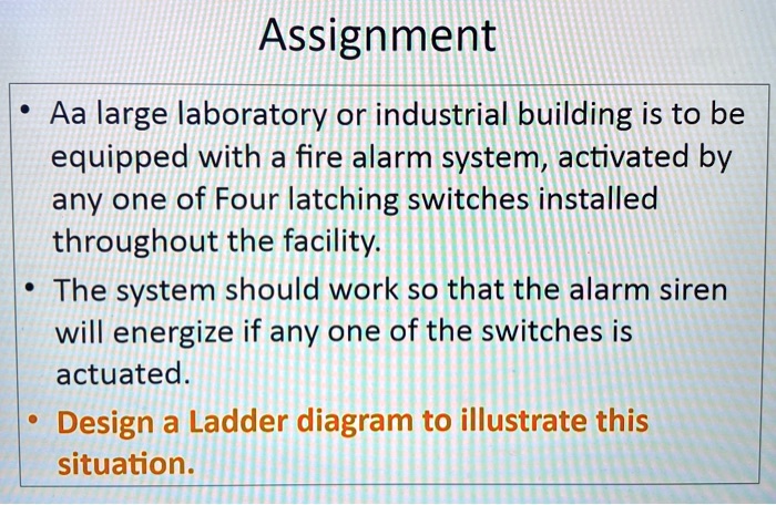 A large laboratory or industrial building is to be equipped with a fire ...