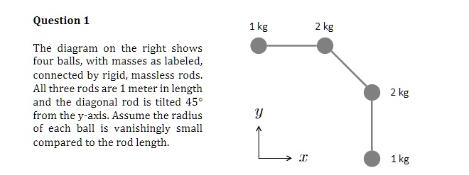SOLVED: a) Find the x-coordinate of the center of mass, with respect to ...