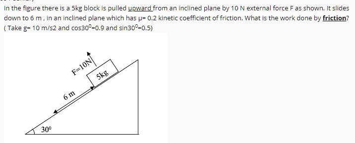 SOLVED: In tne figure tnere is a Skg block is pulled _oward from an ...