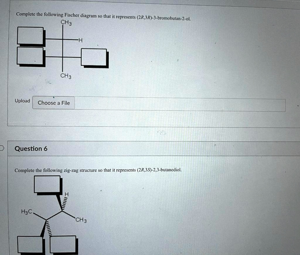SOLVED: Complete the following Fischer diagram so that it represents (2R,3R)-3-bromobutan-2-ol ...