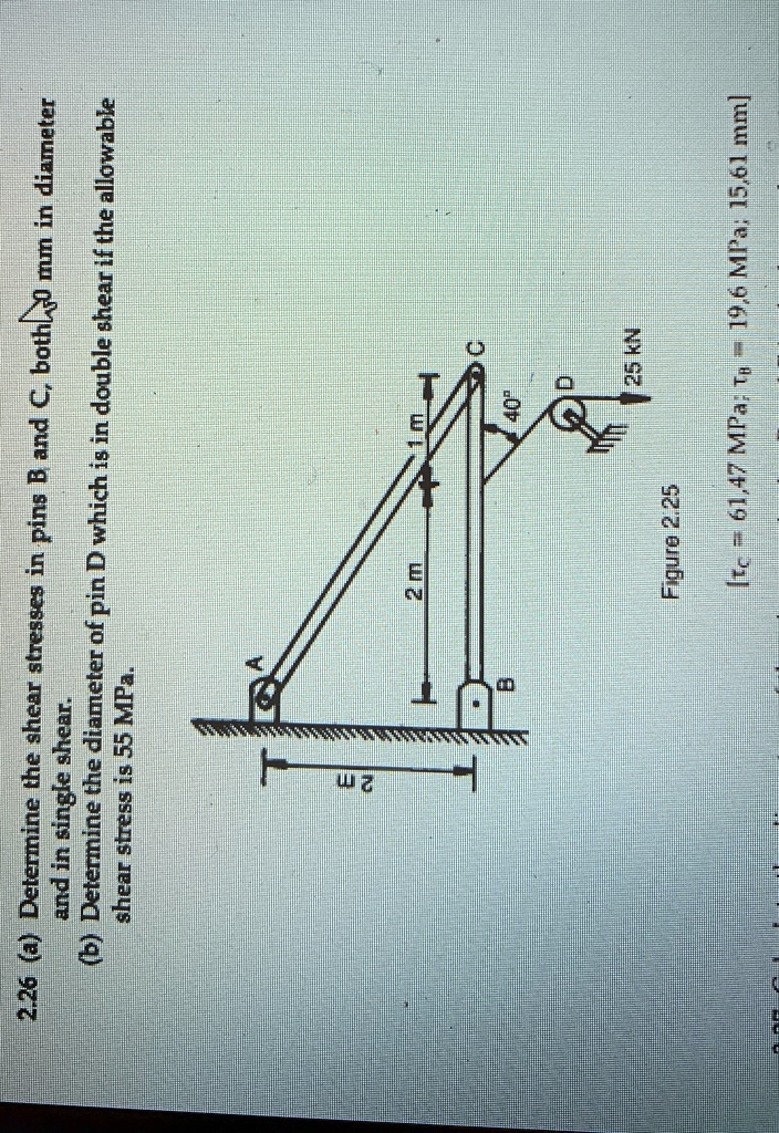 226 a determine the shear stresses in pins b and c both boxed mm in ...