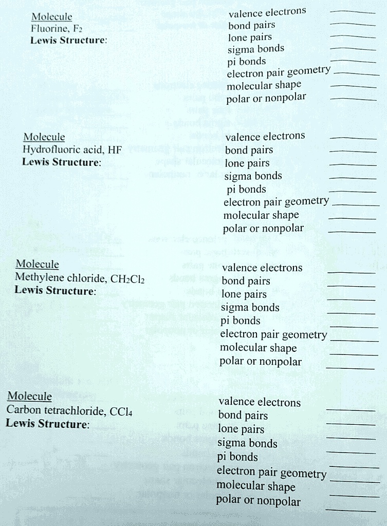SOLVED: ' Molecule Fluorine, F2 Lewis Structure: Molecule Hydrofluoric ...