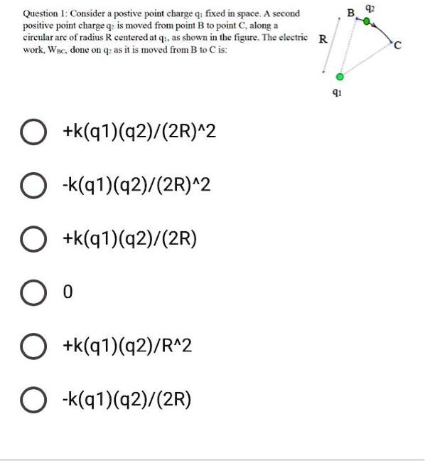 SOLVED: Consider a positive point charge q fixed in space. A second positive point charge q is ...