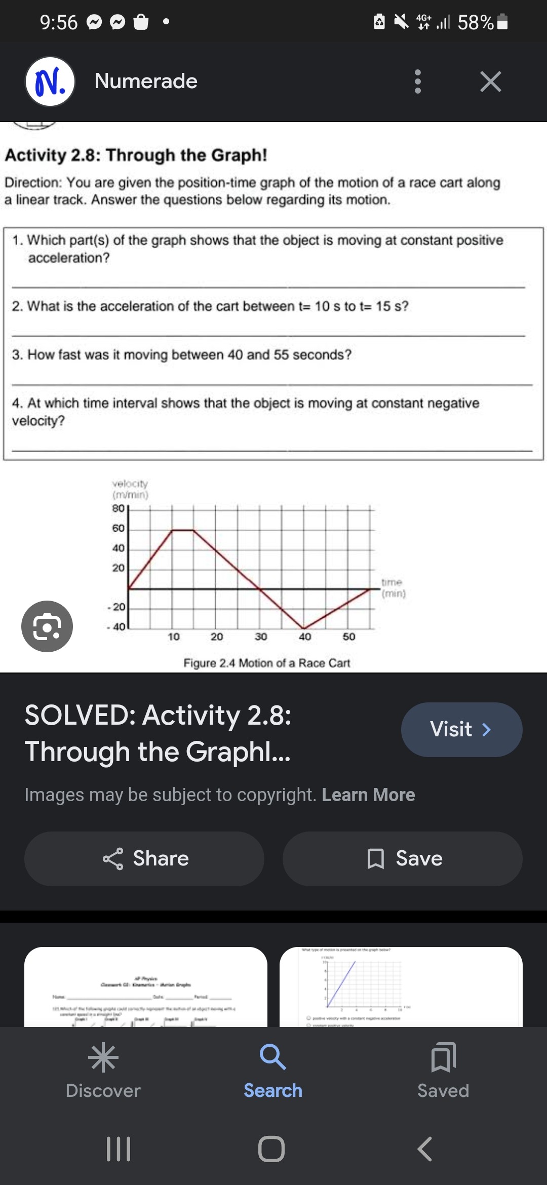 Solved ΔandΔ 46 1158 Numerade Activity 2 8 Through The Graph