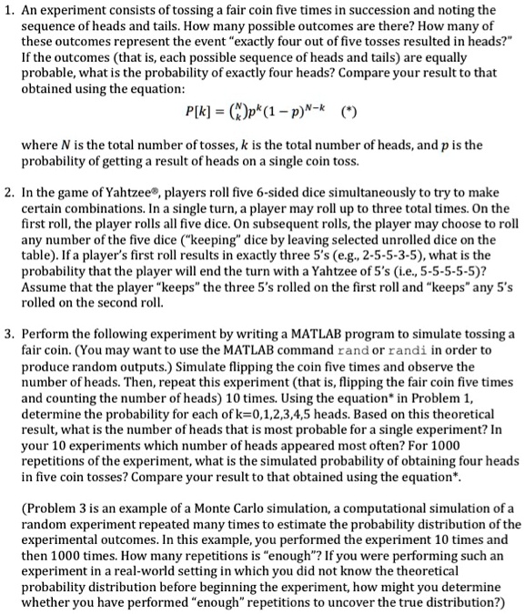 Solved An Experiment Consists Of Tossing Fair Coin Five Times In Succession And Noting The