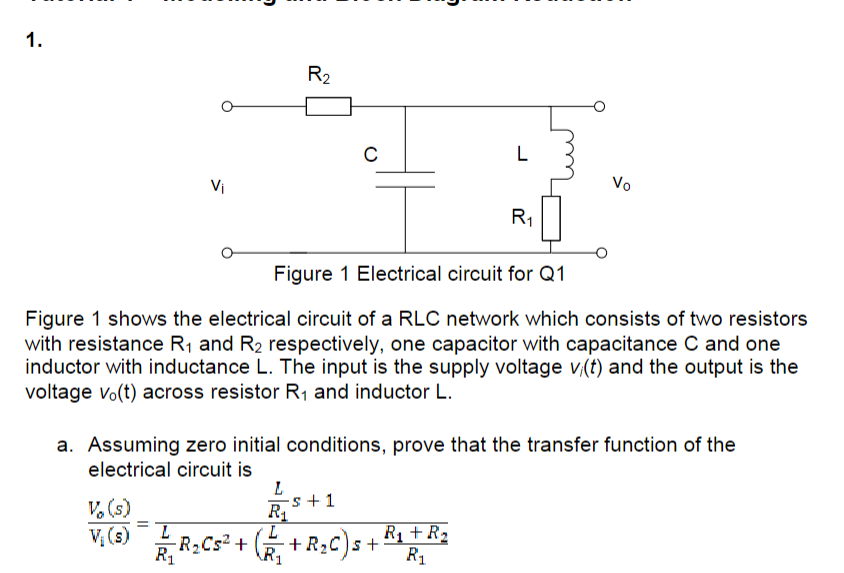1 figure 1 electrical circuit for q1 figure 1 shows the electrical ...