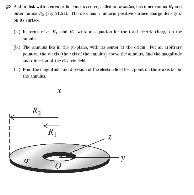 VIDEO solution: A thin disk with a circular hole at its center, called an annulus, has inner ...