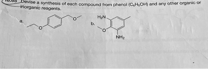 SOLVED: D0d Devise a synthesis of each compound from phenol (C6H6OH ...