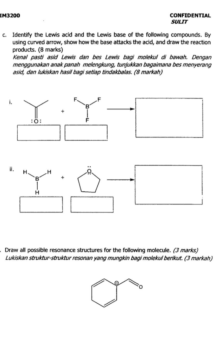 IM3200 CONFIDENTIAL SULT c. Identify the Lewis acid and the Lewis base ...