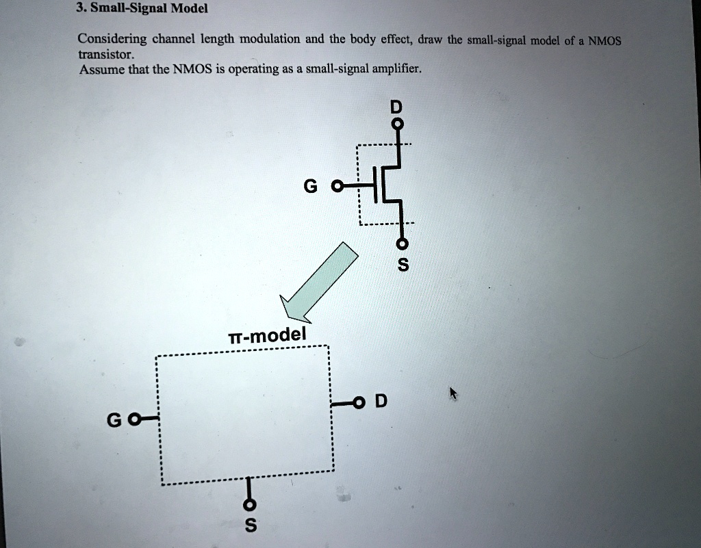 3. Small-Signal Model Considering channel length modulation and the body effect, draw the small ...