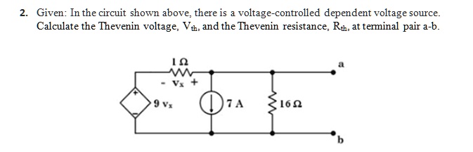 SOLVED: Given: In the circuit shown above, there is a voltage-controlled dependent voltage ...