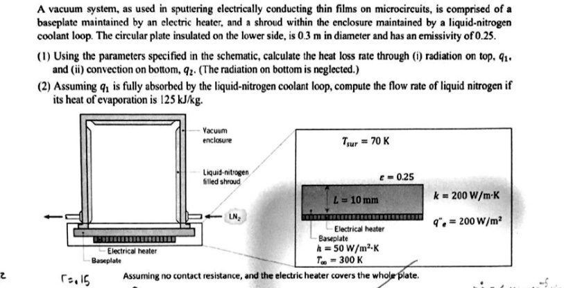 SOLVED: A vacuum system, as used in sputtering electrically conducting thin films on ...
