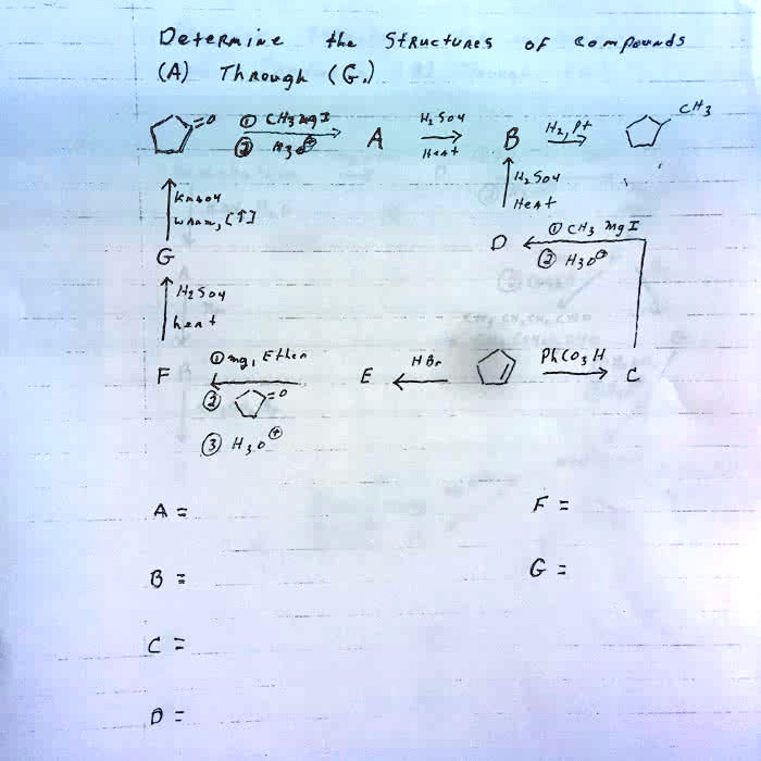 SOLVED: ' Determine the structures of compounds