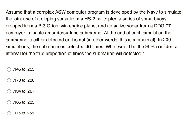 assume that complex asw computer program is developed by the navy ...