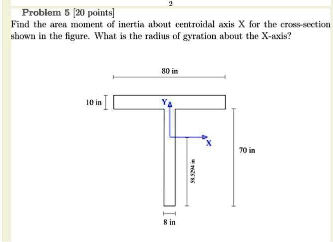 SOLVED: need sure answer. 2 Problem 5[20 points Find the area moment of ...