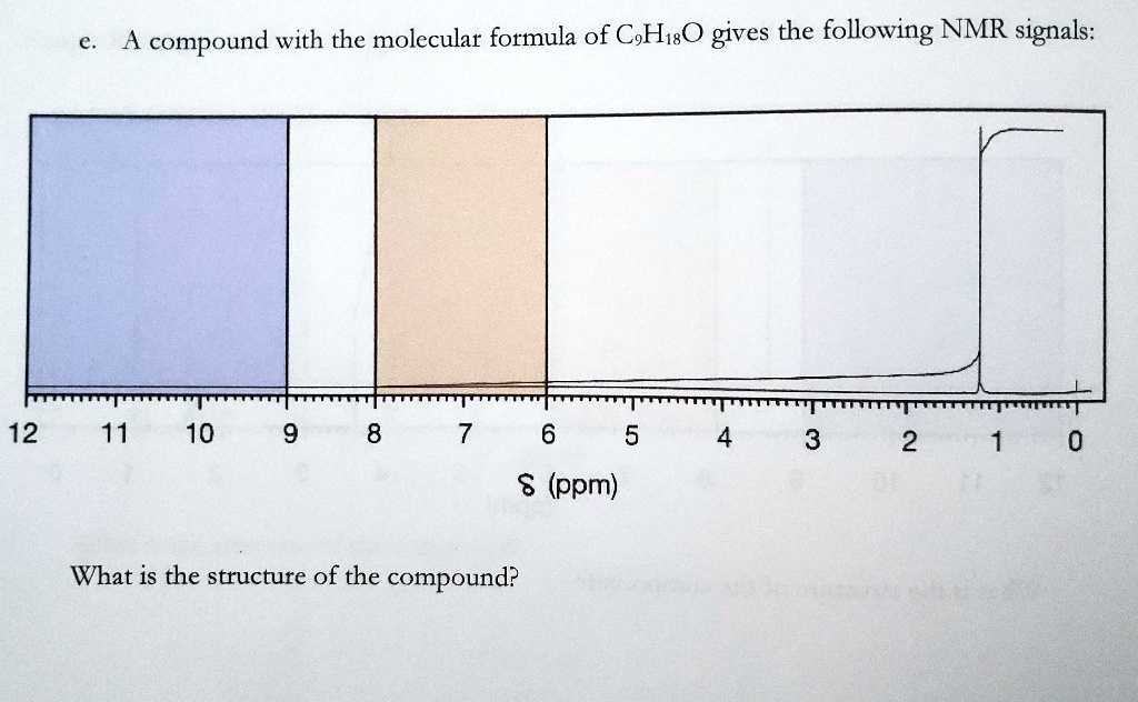 e. A compound with the molecular formula of C9H18O gives the following ...