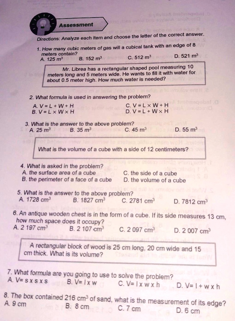 SOLVED:'Pa help pls need ko nang answer Assessment each item and choose ...