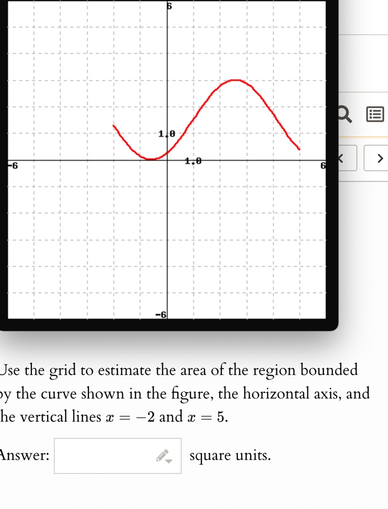 use the grid to estimate the area of the region bounded y the curve ...