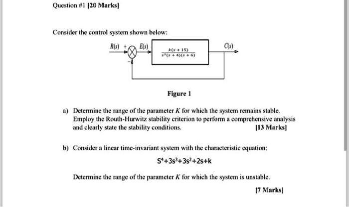 need asap pleasecontrols 2 question 120 marks consider the control system shown below rs es cs ...
