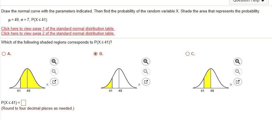 draw the normal curve with the parameters indicated then find the ...